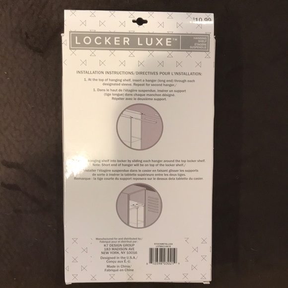 locker luxe | Storage & Organization | Locker Luxe Hanging Shelf Pink ...